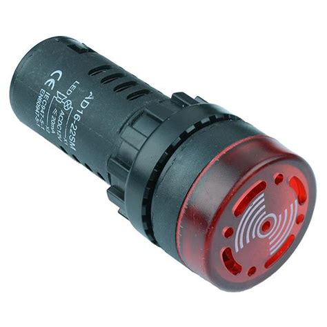 Red 22mm Buzzer Panel Indicator 12v — Switch Electronics Your One
