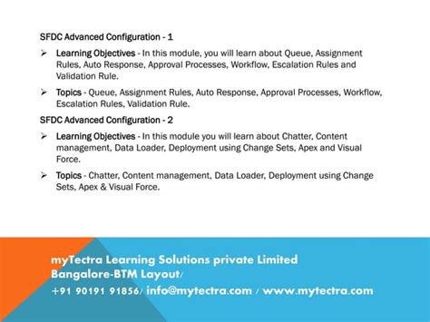 Crm Salesforce Training From Mytectra In Bangalore Ppt