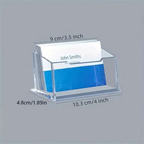 단일층 투명 데스크톱 명함 디스플레이 스탠드 박스 특별 사무실 명함 홀더 데스크 선반 저장 상자 Temu South Korea