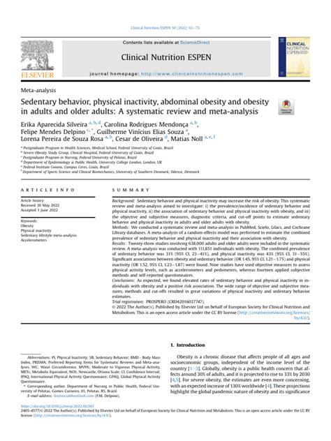 Sedentary Behavior Physical Inactivity Abdominal Pdf Sedentary Lifestyle Obesity