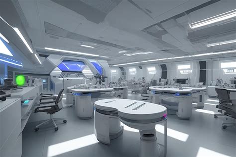 Premium Ai Image Ai Powered Futuristic Science Lab