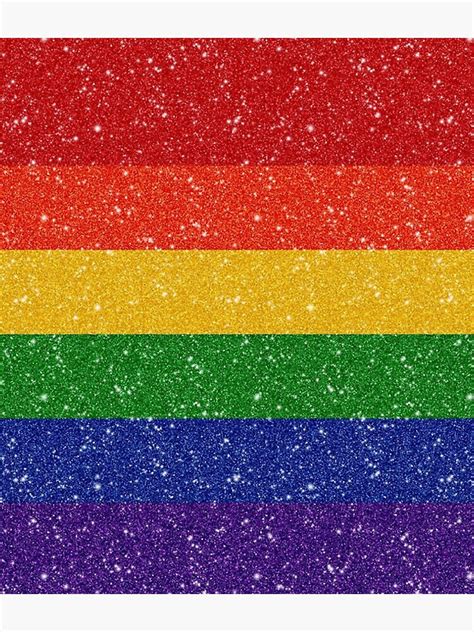 Faux Glitter Rainbow Pride Flag Sticker For Sale By Waynescoot