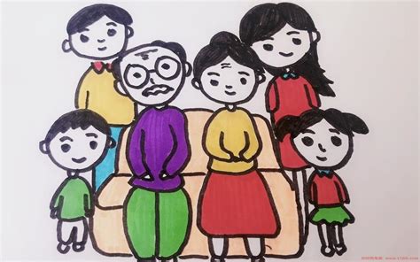 家人简笔画一家6口简单又好看（最新17张）简笔画图片大全