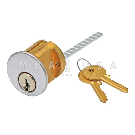 Ilco 5 Pin Rim Cylinder Yale Y1 Keyway Long Standard Tailpiece Satin Chrome Keyed Different