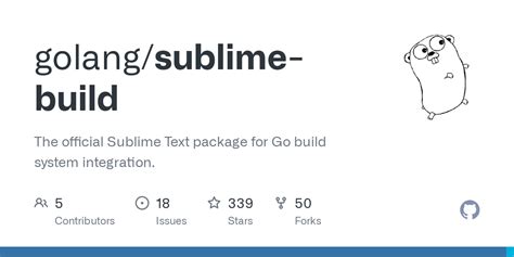 Github Golangsublime Build The Official Sublime Text Package For Go Build System Integration