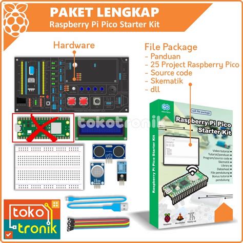 Jual Raspberry Pi Pico Starter Kit Paket Lengkap Belajar Raspberry