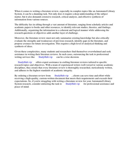 Review Of Related Literature Automated Library System Download Free Pdf Libraries Databases