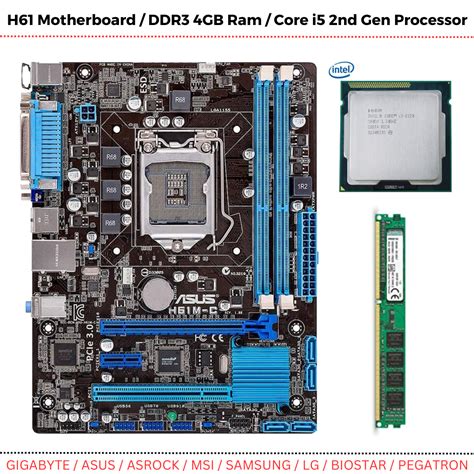 Core I5 2nd Gen Combo Pack H61 2nd Gen Motherboard I5 2nd Gen Processor Ddr3 4gb Ram