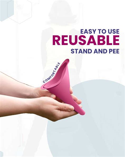 Womens Urinator Reusable Silicone Female Urinal Device Stand And Pee