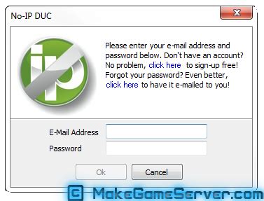MakeGameServer How To Get Free IP With NO IP Com Tool Setting Up NO IP Com Tool