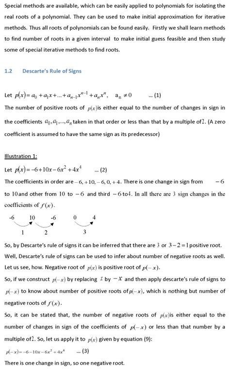 Roots Of Polynomial Equations Ii Numerical Methods