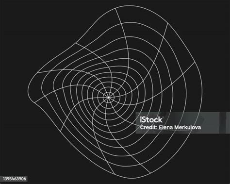 사이버 왜곡 그리드 복고풍 펑크 디자인 요소 검은 색 배경에 와이어 프레임 웨이브 형상 그리드 벡터 일러스트레이션 0명에 대한 스톡 벡터 아트 및 기타 이미지 Istock