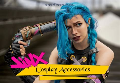 Jinx Lol Cosplay Accessories Hair Clips Zapper Stand Arcane D Printed Finished