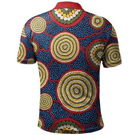Australia Aboriginal Polo Shirt Beautiful Indigenous Seamless Pattern
