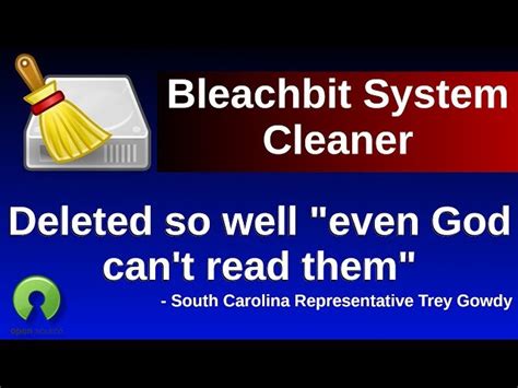 Free Video Bleachbit Open Source Privacy Minded System Cleaning