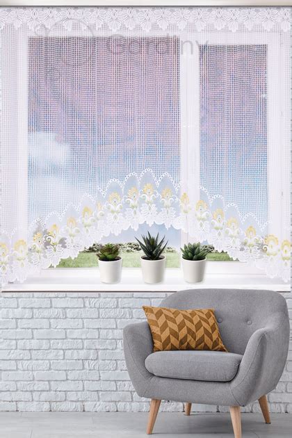 Штора Арка тюль на кухню фіранки гардини ТДВ РГТФ В 537Г42УК Шампань зелень Sku В 537Г42УК