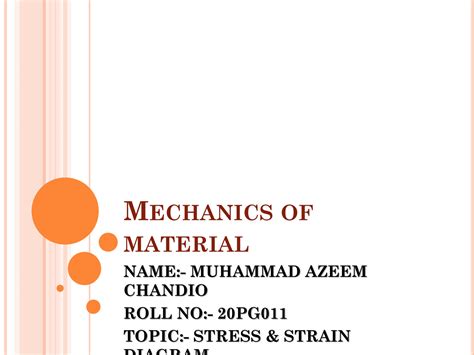 SOLUTION Mechanics Of Material Presentation Studypool