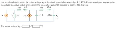 Solved Use Nodal Analysis To ﻿obtain The Output Voltage