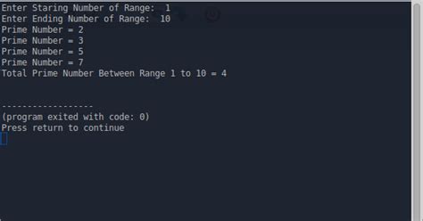 C Program To Find Prime Numbers In A Give Range C Programming