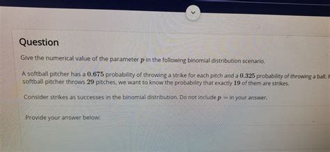 solved question give the numerical value of the parameter p