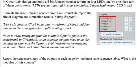 Solved In Circuitlab Design And Build A 4 Bit Johnson
