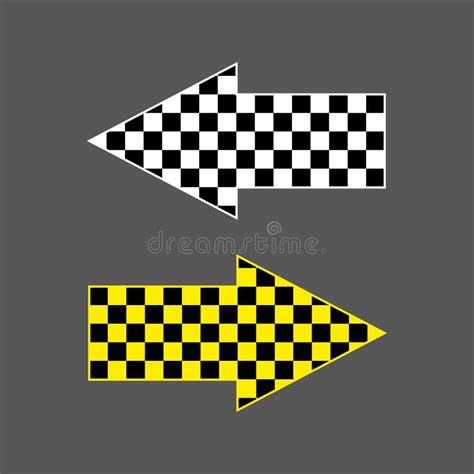 Chess Arrows Set Arrows With Checkerboard Texture Stock Vector Illustration Of Chequered