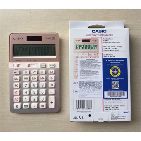 Jual Kalkulator Casio Js 40b Original Merah Muda Shopee Indonesia