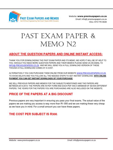 Free Engineering Science N2 Question Memo Download Pdf Force Metrology