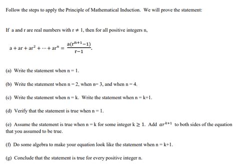 Solved Follow The Steps To Apply The Principle Of Chegg