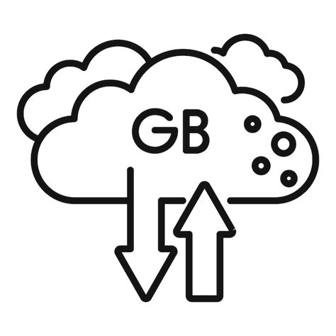 Premium Vector Cloud Big Data Icon Outline Vector Cloud Size Byte