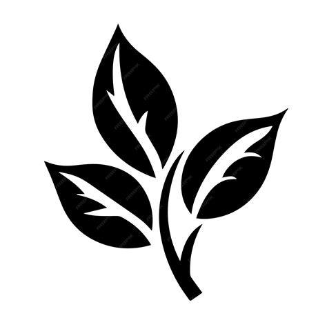 Premium Vector Lemon Leaf Black And White Vector Template Set For Cutting And Printing