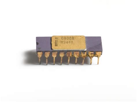 closed intel 8008 microprocessor chip 1972 1977 science museum group