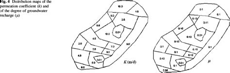 Distribution Maps Of The Permeation Coefficient K And Of The Degree