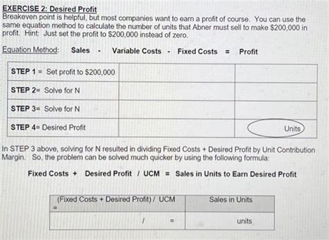 Solved Break Even Analysis Break Even Is The Level Of