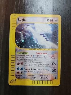 Pokémon Crystal Lugia Aquapolis Holo Tcg Card 149147 Rare E Reader Ebay