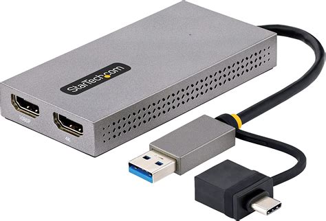 Amazon Com USB To Dual HDMI Adapter USB A C To 2x HDMI Displays 1x