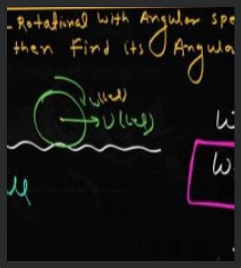 Rotational With Angular Spec Then Find Its Angular Filo