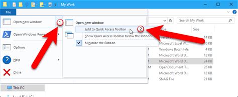 Customize The Quick Access Toolbar In Windows 10 S File Explorer Appuals