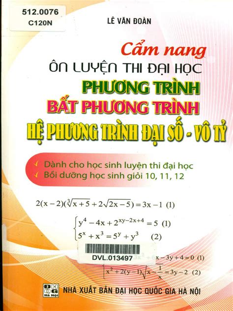 Cam Nang On Luyen Thi Dai Hoc Phuong Trinh-Bat Phuong Trinh-He Phuong ...