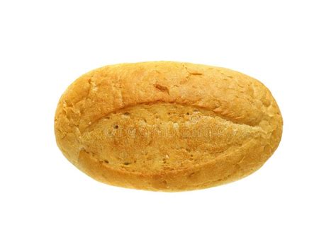 Fresh Baked Oval Wheat Bread Isolated On A White Background Stock Image