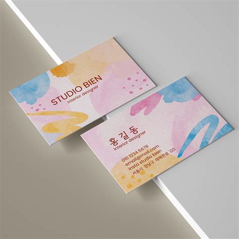 명함 디자인 명함 포트폴리오 크몽