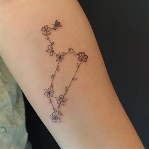 Minimalist Leo Constellation Tattoo Printable Calendars At A Glance