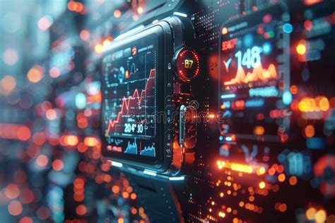 Advanced Technology Interface Displaying Real Time Data And Analytics Perfect For Illustrating