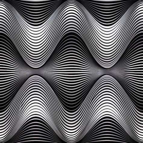 Black Abstract Background Design Modern Wavy Line Pattern Guilloche Curves In Monochrome Colors
