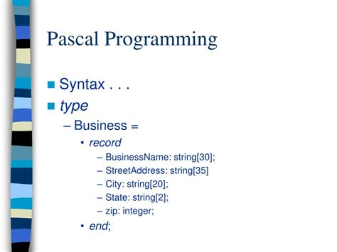 Ppt Pascal Programming Powerpoint Presentation Free Download Id