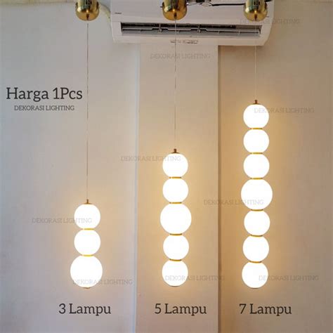 Jual Lampu Gantung Led Lampion Tinggi Panjang Susu Bulat Bed Side Void Lampu Jakarta Pusat