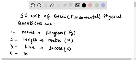 Solved Si Units