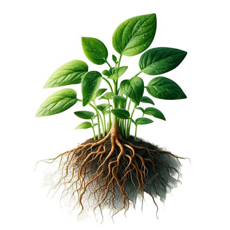 Illustration Of Soybean Plant That Can Be Seen Its Root Stem Plant
