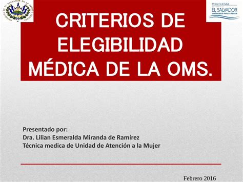 Pdf Criterios De Elegibilidad M Dica De La Oms Dokumen Tips