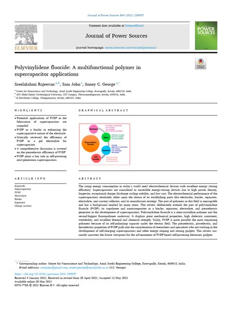 Pvf Polymer Supercapacitor Pdf